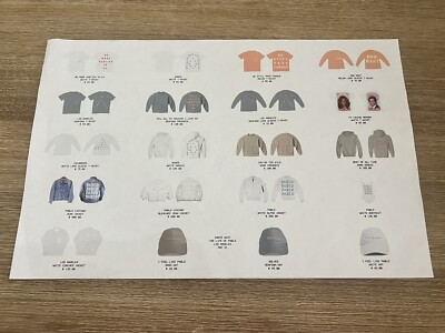 RARE Kanye West Life Of Pablo Merch Pop Up Order Sheet List And Bag | eBay