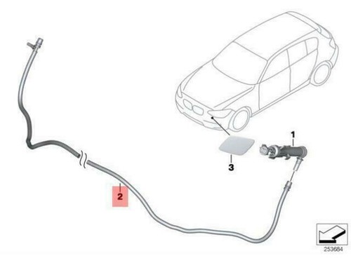 OEM BMW F20 F20N F21N 3 DOORS HEADLIGHT WASHER HOSE 61677402610 GENUINE ...