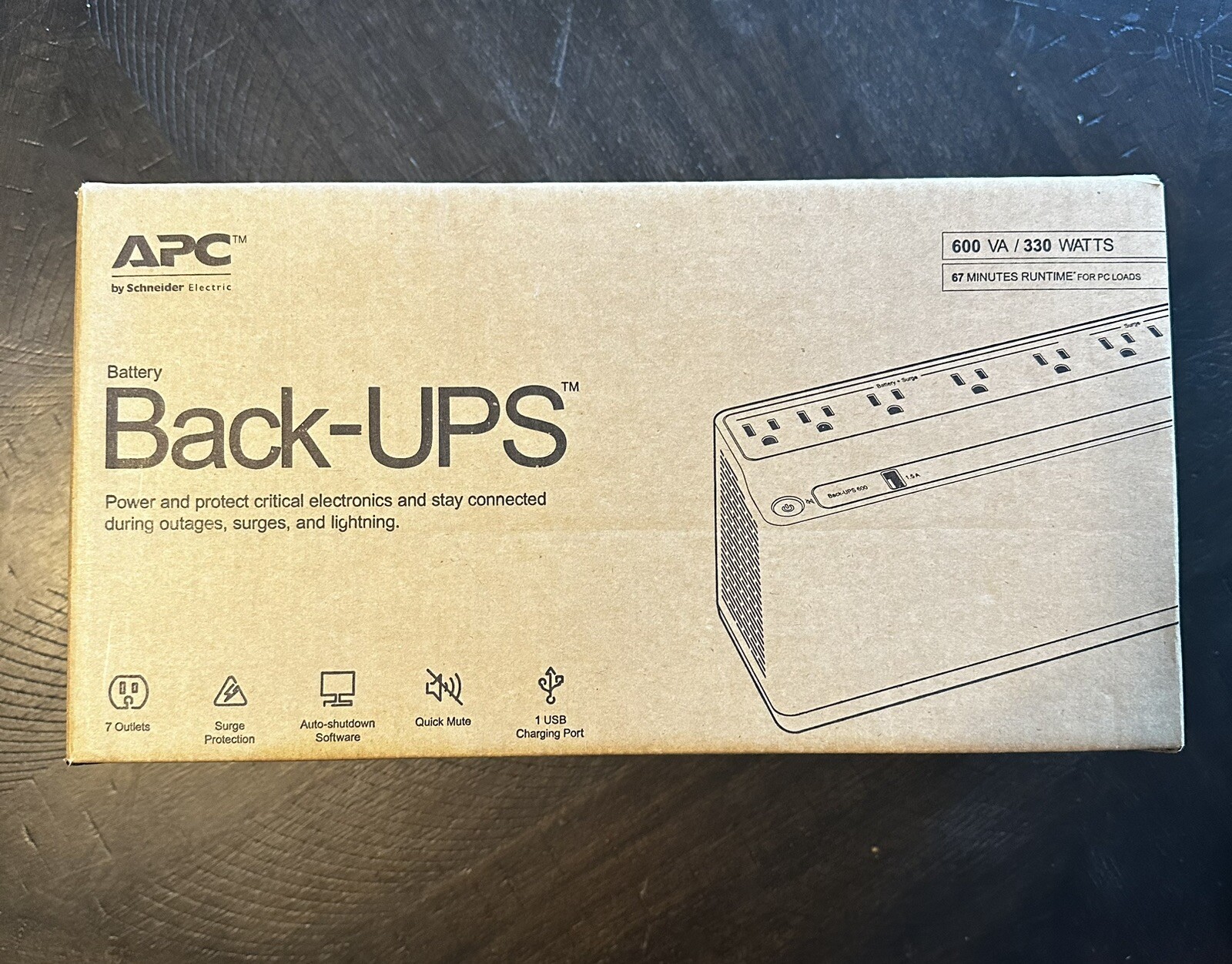 New APC ES 600V Back-UPS BE600M1 | eBay
