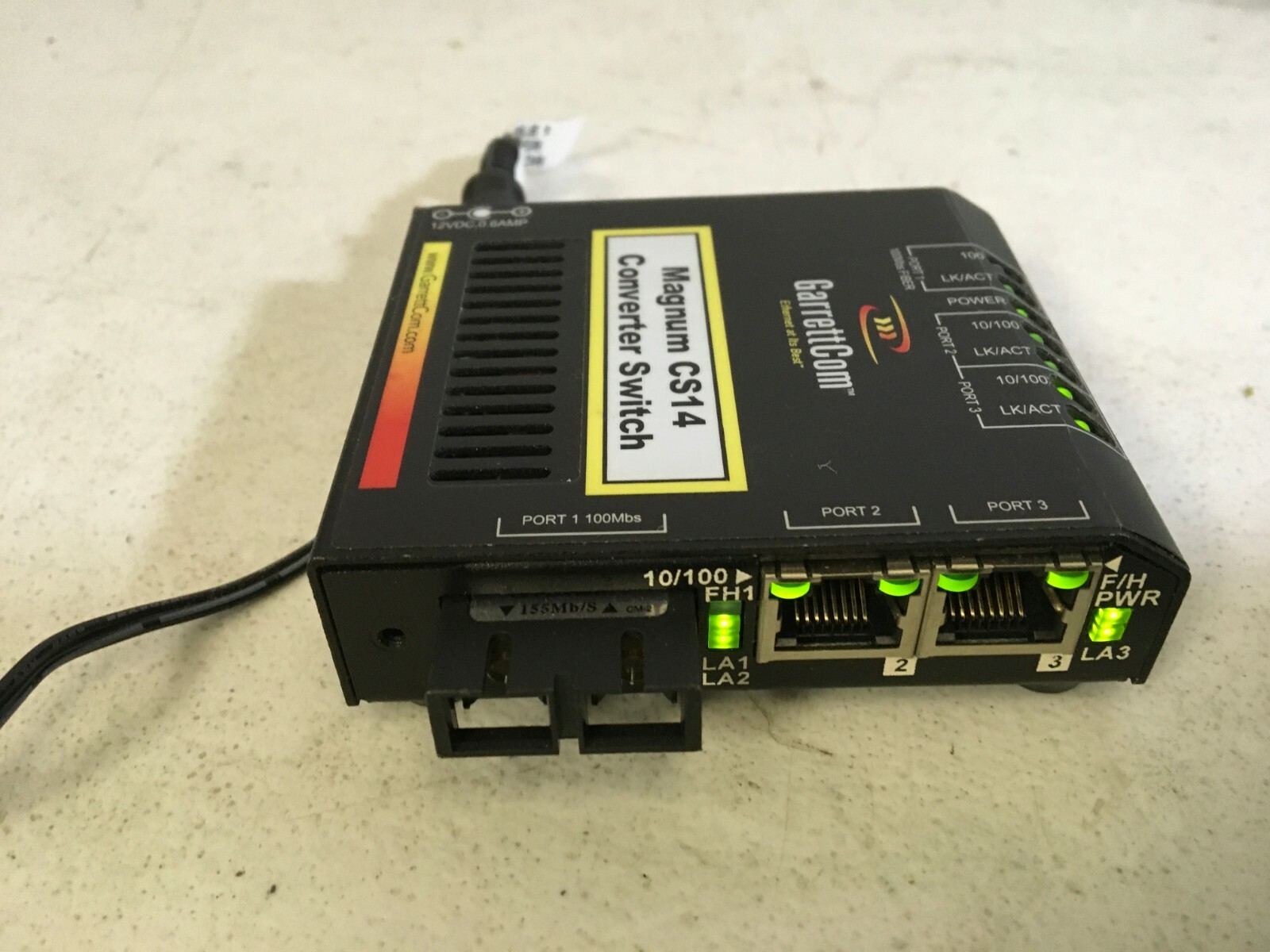 GarrettCom Magnum CS14 & Csn14 Converter Fiber to Copper Switch for ...