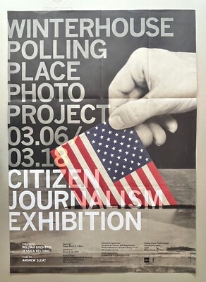 Vintage exhibition poster mailer "Winterhouse Polling Place Photo ...