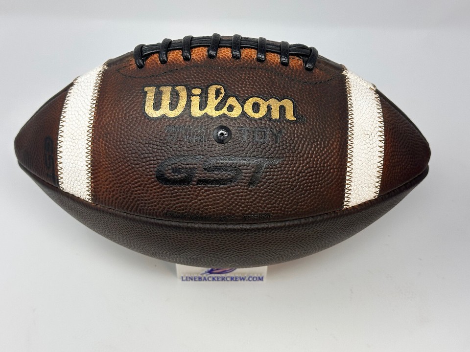 Wilson GST TDJ Junior Size Age 9-12 Leather Football GAME PREPPED - New ...