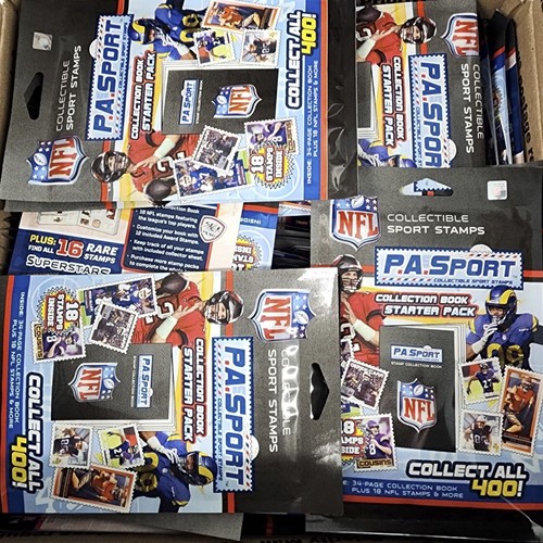 P.A. Sport NFL Collectible Sport Stamps Collection Book Starter Pack ...