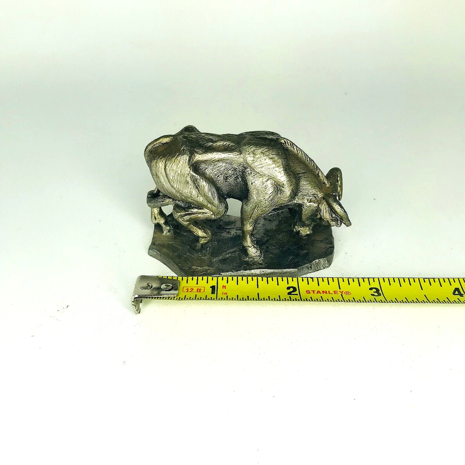 Vintage Michael Ricker RB Pewter Bull Miniature Animal Figurines - Set ...