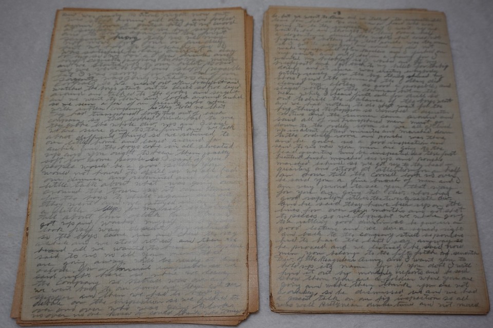 U.S. Military Soldier World War I AEF France 1918 Original Handwritten ...