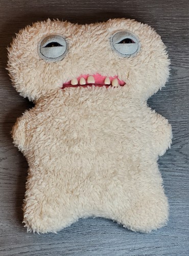 Fuggler Gap Toothed Tooth McGoo Fuzzy Cream Beige Plush Toy Funny Ugly ...