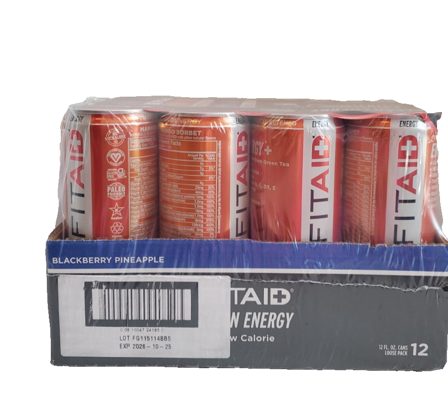LIFEAID-Fitaid Energy Drink 12 Fl Oz 200mg natural caffeine,-keto ...
