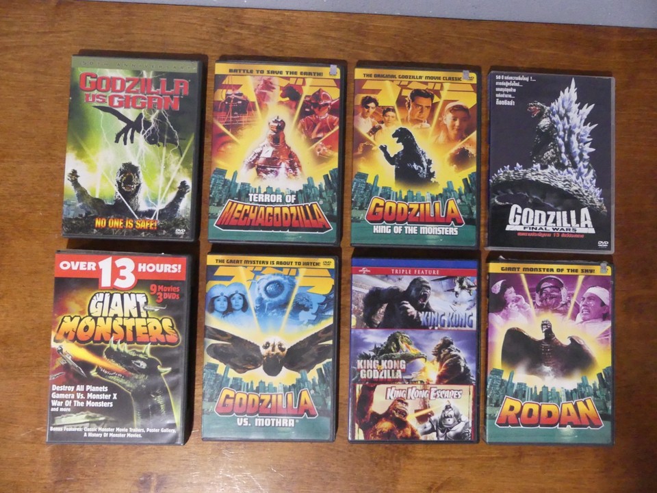 Lot of 8 Godzilla DVD Mechagodzilla VS Gigan Rodan Giant King Of ...
