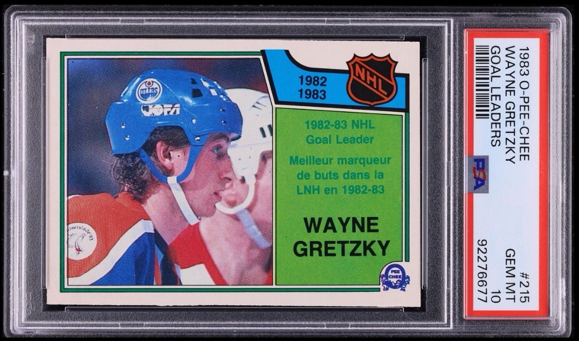 1983 O-Pee-Chee Hockey Wayne Gretzky GOALS LDRS #215 PSA 10 GEM MINT | eBay