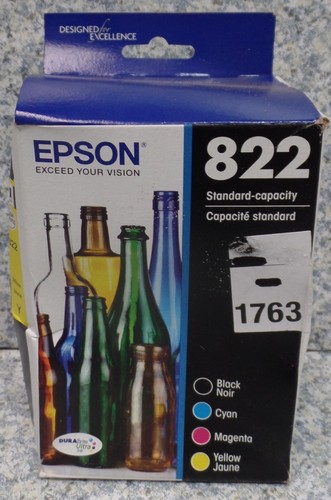 EPSON GENUINE 822 Black Cyan Magenta Yellow Ink Cartridge 11/2023 NEW ...