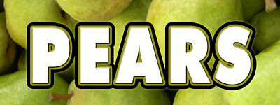 PEARS DECAL sticker fresh picked fruit stand farm produce farmers ...