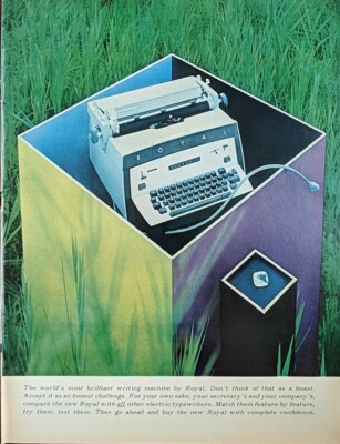 1960 vintage Royal typewriter Print Ad Portable Typewriter In A Box | eBay