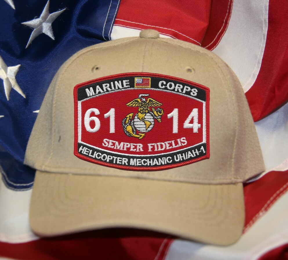 MOS 6114 HELICOPTER MECHANIC UHAH-1 HAT PATCH CAP MARINES | eBay