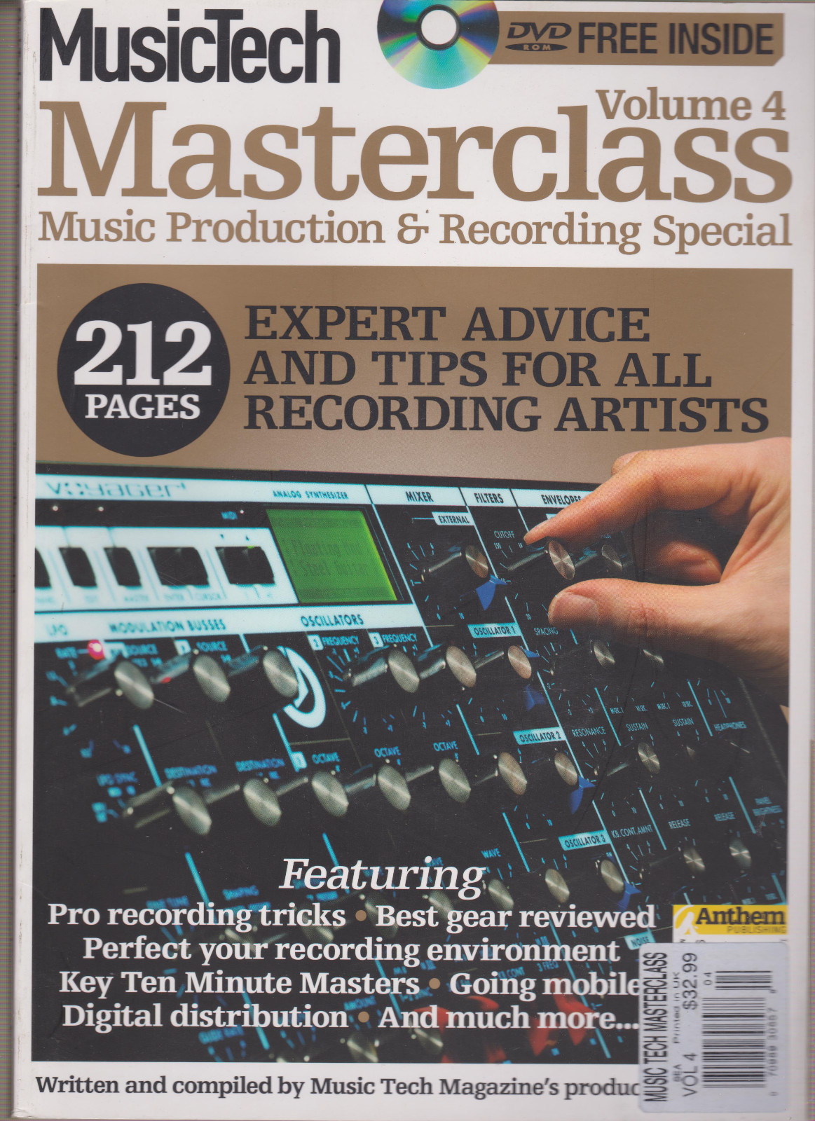 MUSIC TECH MAGAZINE+FREE DISC MASTERCLASS Vol.4,MUSIC PRODUCTIO ...