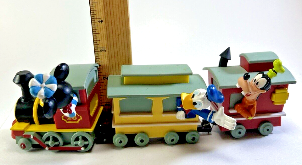 Disney Theme Park Engineer Mickey Donald Duck Goofy Train Set 1990's ...