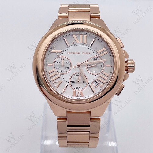 Michael Kors MK7271 Camille Rose Gold Tone Bracelet Chronograph Women's ...