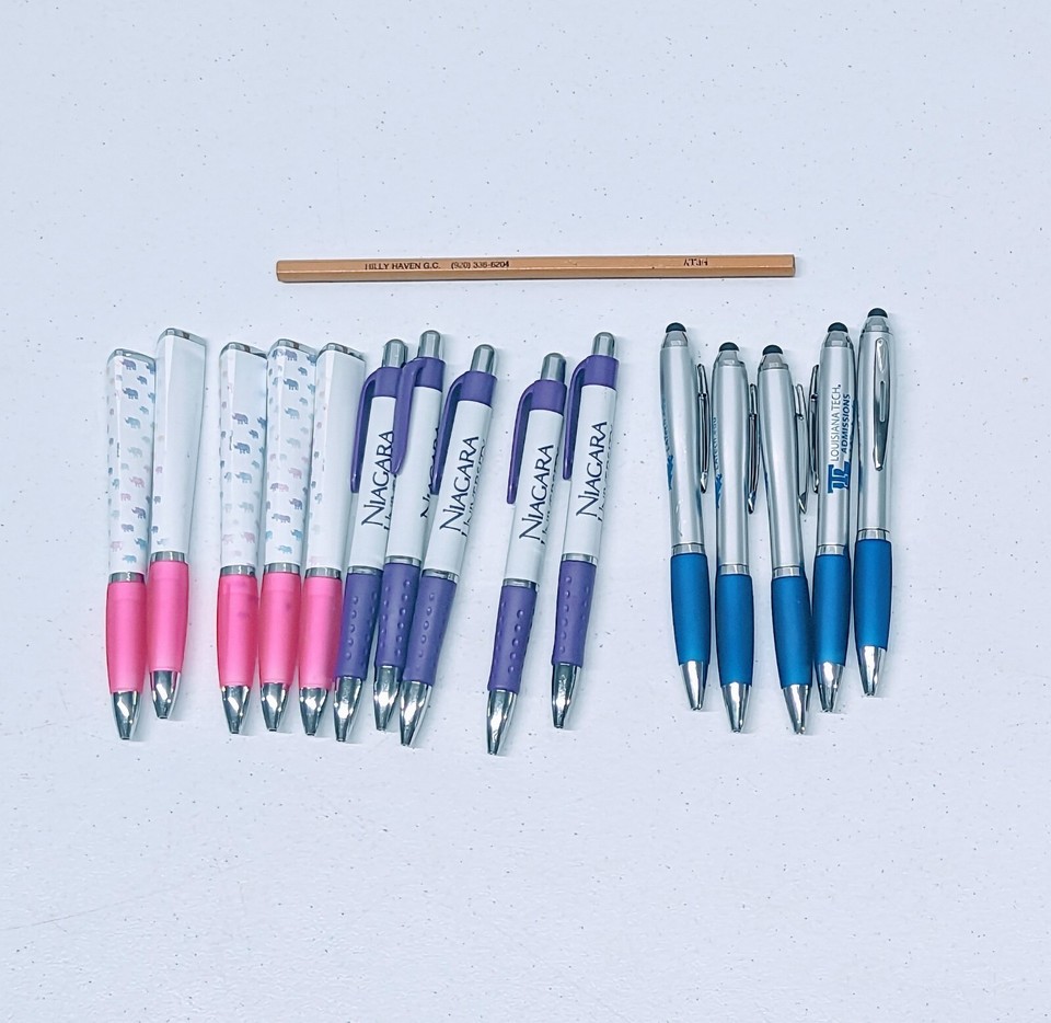 20ct Lot Retractable Misprint Pens: 15 Thick / 5 Jumbo Barrels with ...