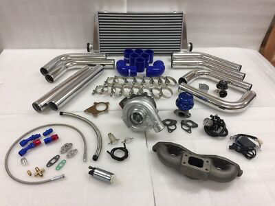 89-98 240SX S13 S14 SR20DE T3T4 .63 Turbo Kit Intercooler BOV CAST ...