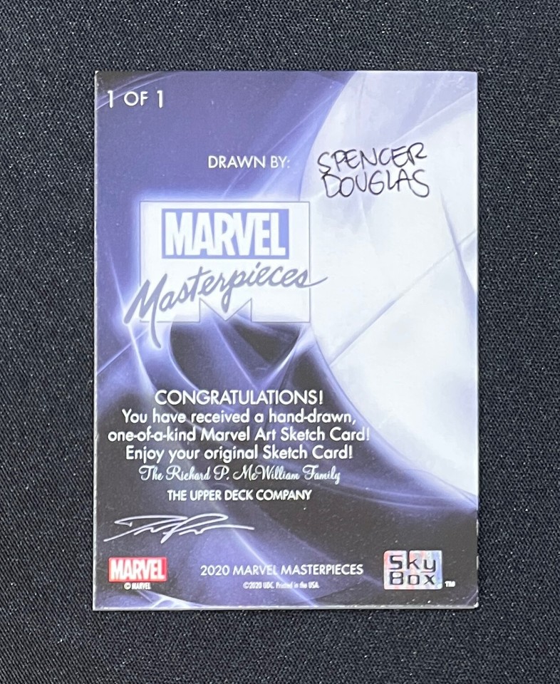 2020 Marvel Masterpieces Sketch Card Spencer Douglas M.O.D.O.K. Comic ...