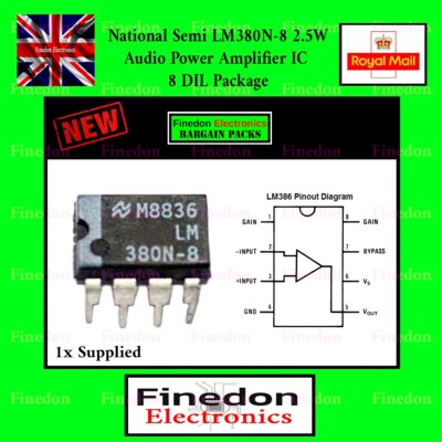 National Semi LM380N-8 2.5W Audio Amplifier IC 8Pin DIL | eBay UK