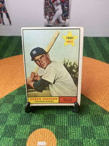 🔥 1961 Topps Baseball Deron Johnson ⭐️ #68 New York Yankees SET BREAK 💎 ...