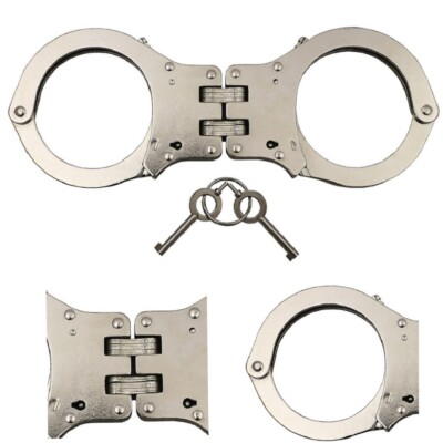 MFH Handschellen mit Gelenk stabile Ausführung 2 Schlüssel Polizei ...
