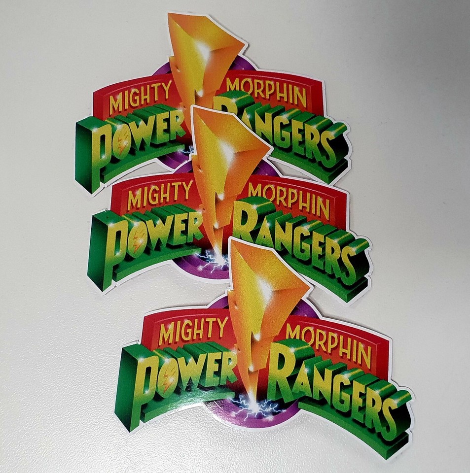 Power Rangers Logo Vinyl Sticker Wall Car Laptop Retro Weatherproof 90s ...
