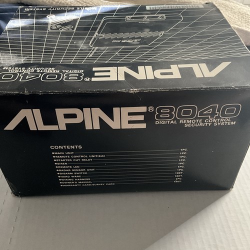 Vintage Alpine 8040 Digital Remote Control Security System Boxed | eBay