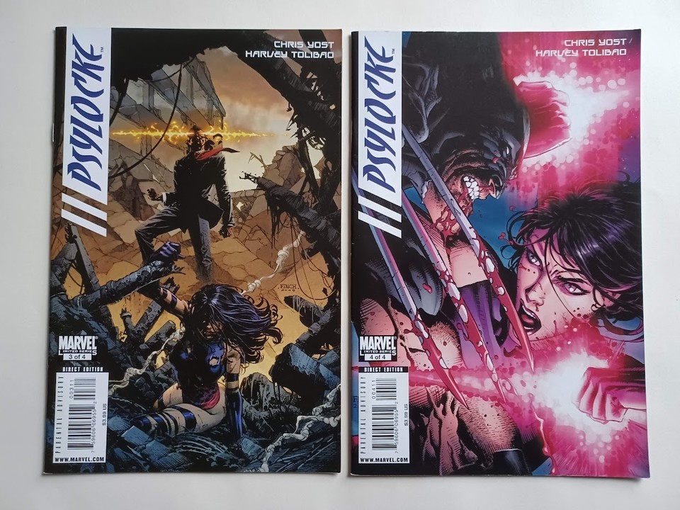 Psylocke 1 2 3 4 complete Yost Tolibao Marvel Comics job lot Finch ...