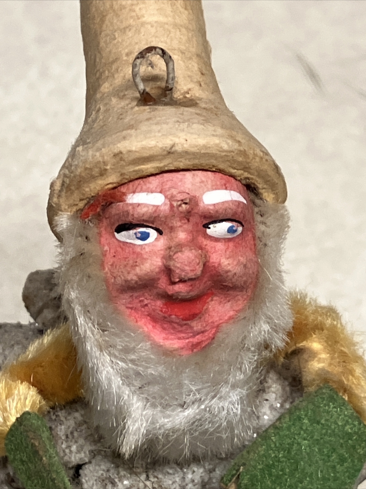 VTG X-MAS Ornament Rare Camping Putz Gnome Pinecone Chenille West ...