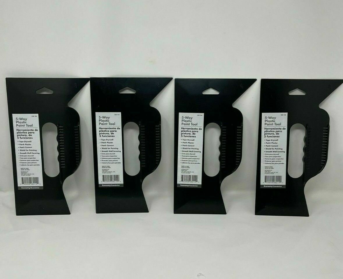 4 PACK 5-Way Plastic Paint Tool Spackling Plaster Patch Drywall ...