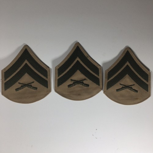 USMC Private First Class PFC Marines Chevrons PATCH set Green / Brown ...