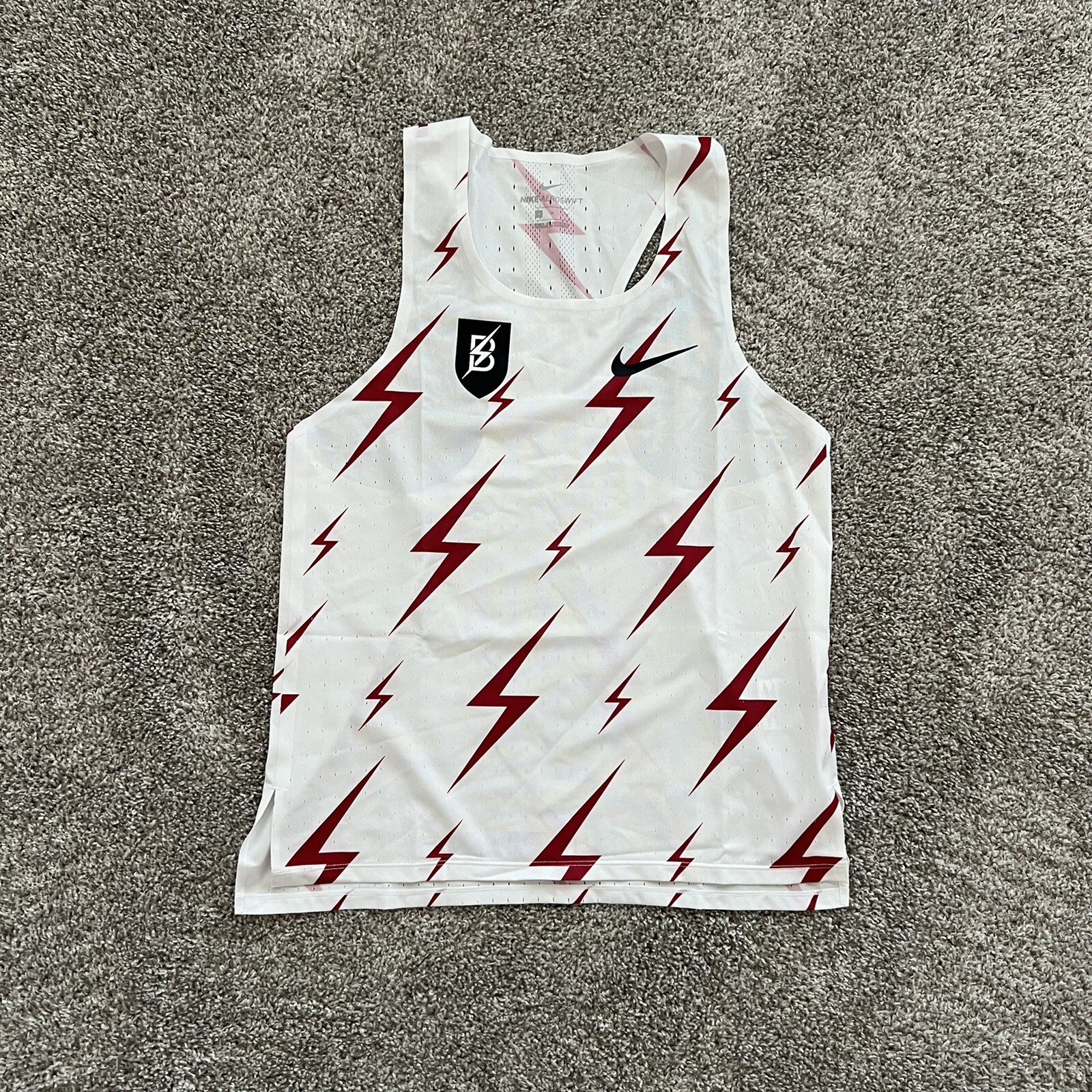 Nike Aeroswift Bowerman Track Club Men’s Running Singlet - White/Red ...