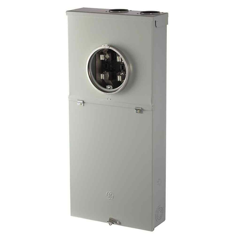 GE 200 Amp 8-Space 16-Circuit Outdoor Combination Main Breaker Meter ...