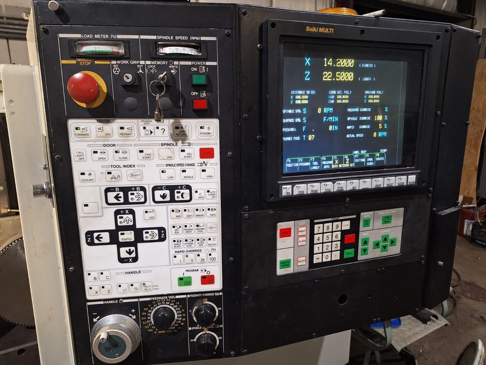 Hitachi Seiki Model 23SII CNC Lathe with Yasnac/Seiki Multi Controller ...