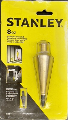 Stanley 47-973 8-Ounce Solid Brass Plumb Bob | eBay