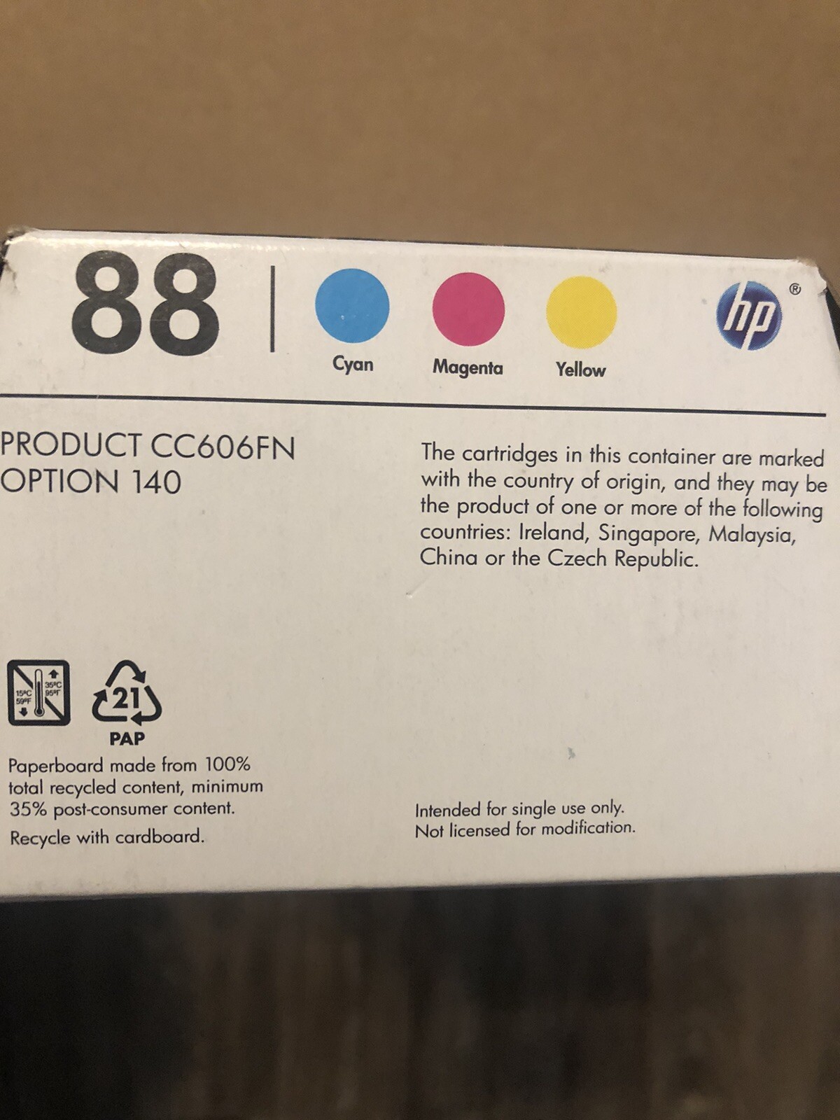 HP 88 Ink Cartridges Combo Pack 3 Pack Factory Sealed Original | eBay
