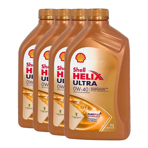 SHELL Helix Ultra 0W-40 Olio MB 229.5, Renault RN0710, VW 505 00, 4x1 ...