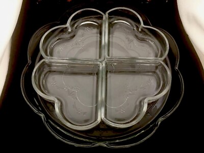 Pfaltzgraff Blossom Large tray with relish inserts, glass 12 Inch ...