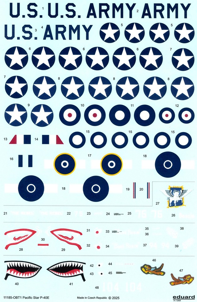 Eduard Models 1/48 PACIFIC STAR CURTISS P-40E WARHAWK Dual Combo Kit | eBay