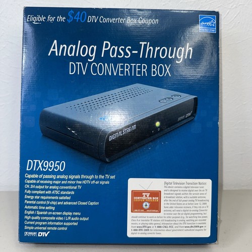 Digital Stream DTX9950 Analog Pass Through DTV Converter Box - NEW ...
