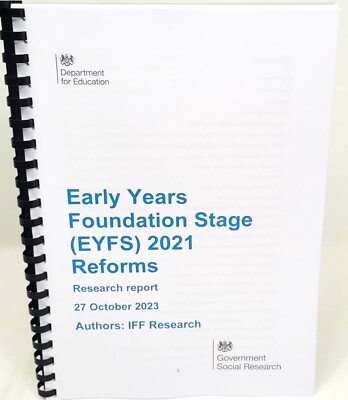 Early Years Foundation Stage (EYFS) 2021 Reforms Report Handbook ...