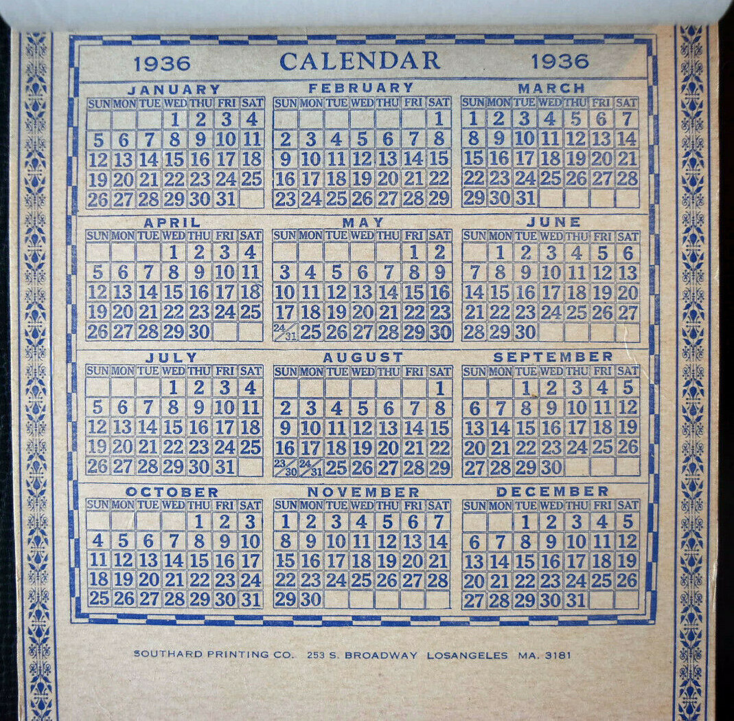 Shirley Temple Original 1936 Calendar | eBay