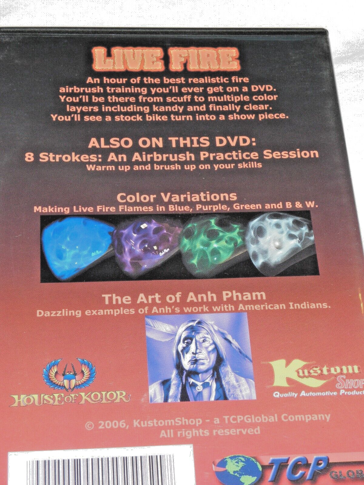 LIVE FIRE - REALISTIC FLAMES DVD Airbrush Paint Graphics With Anh Pham ...