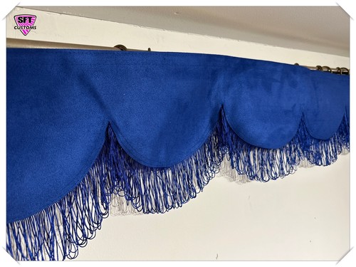 Universal truck windscreen dutch style BLUE PELMET DOUBLE LINED LONG ...