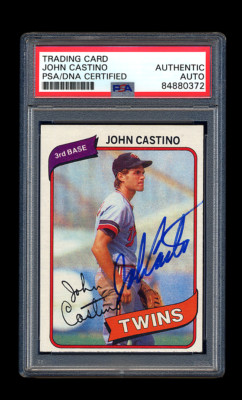 JOHN CASTINO SIGNED 1980 TOPPS ROOKIE CARD PSA/DNA AUTOGRAPHED ...