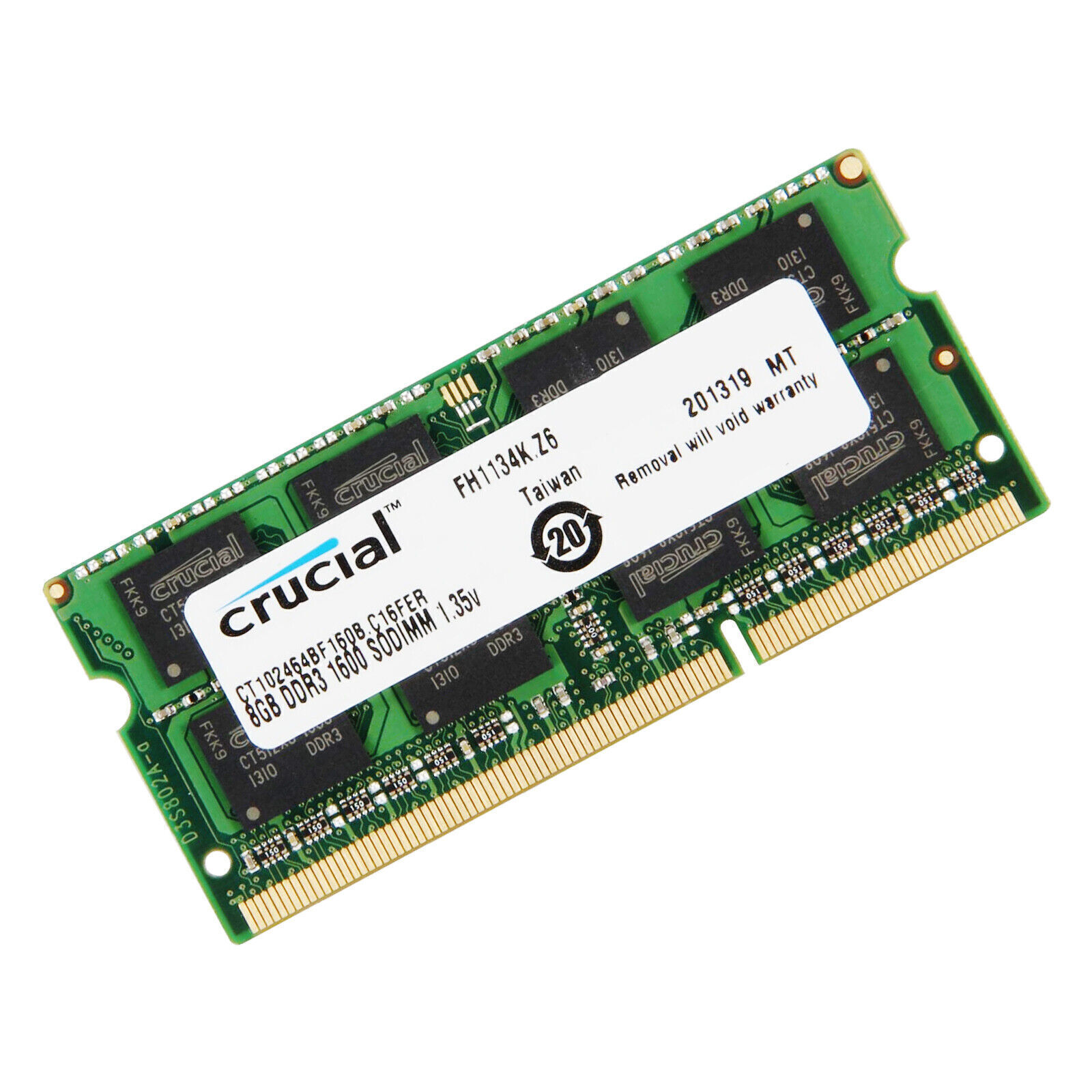Crucial CT102464BF160B 8GB DDR3L-1600 SODIMM RAM Module for sale online ...