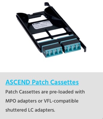 ASGEND-12 PATCH CASSETTE, BASE - 12, MPO,4 ADAPTERS | eBay