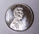 1990 Lincoln Wheat Cent 1 oz .999 Fine Silver Round by Virg Marshall ...