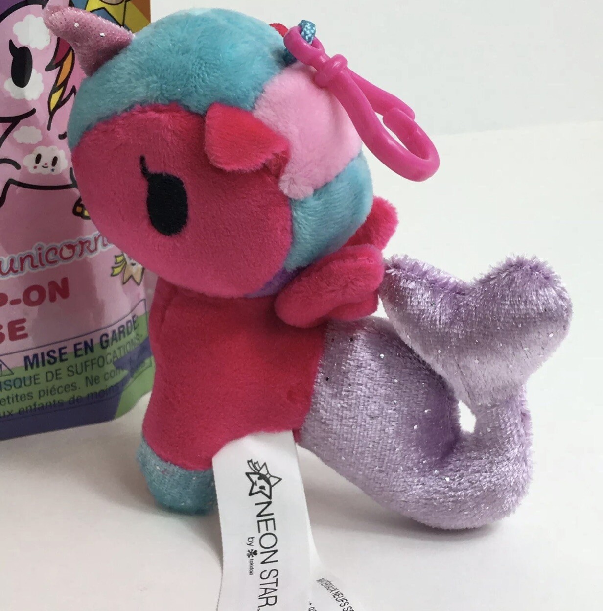 Tokidoki Mermicorno Series 2 Plush 4.5" Clip Octavia Neon Star Mermaid ...